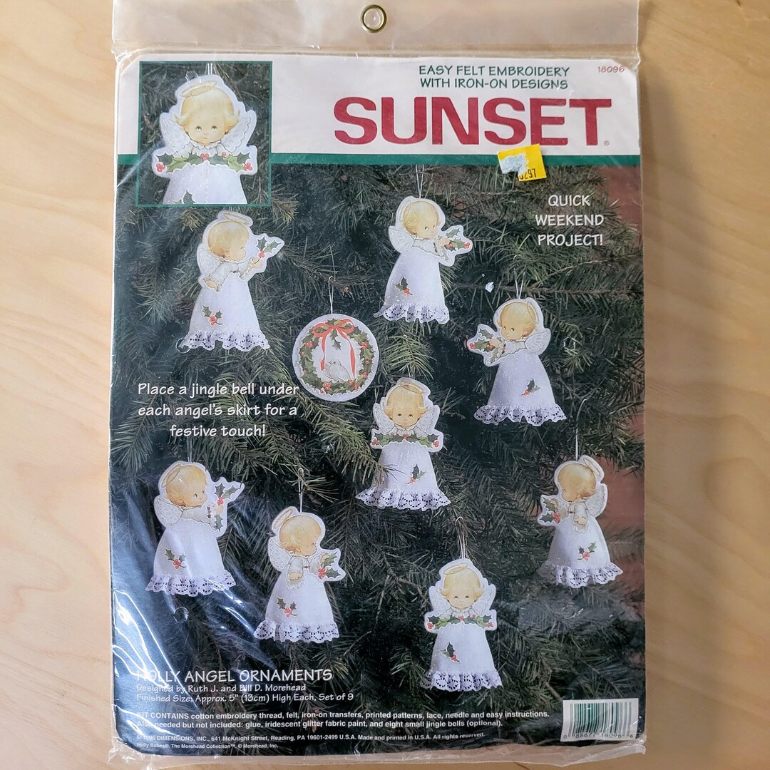 Vintage Dimensions Sunset Felt Embroidery With Iron-on Designs Kit ...