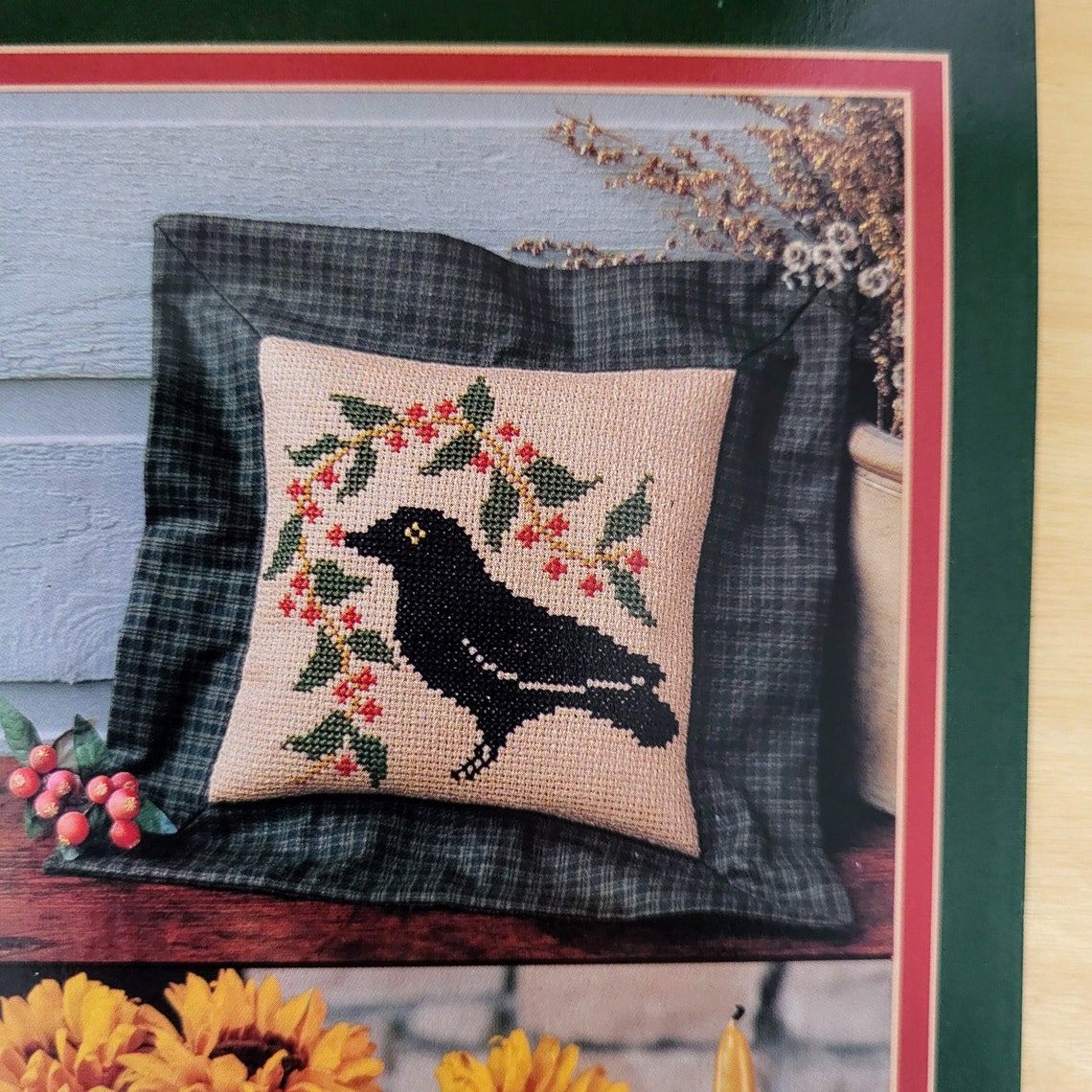 Set of 2 Counted Cross Stitch Patterns Sunflower Harvest by the Need'l Love Company and Birds of ...