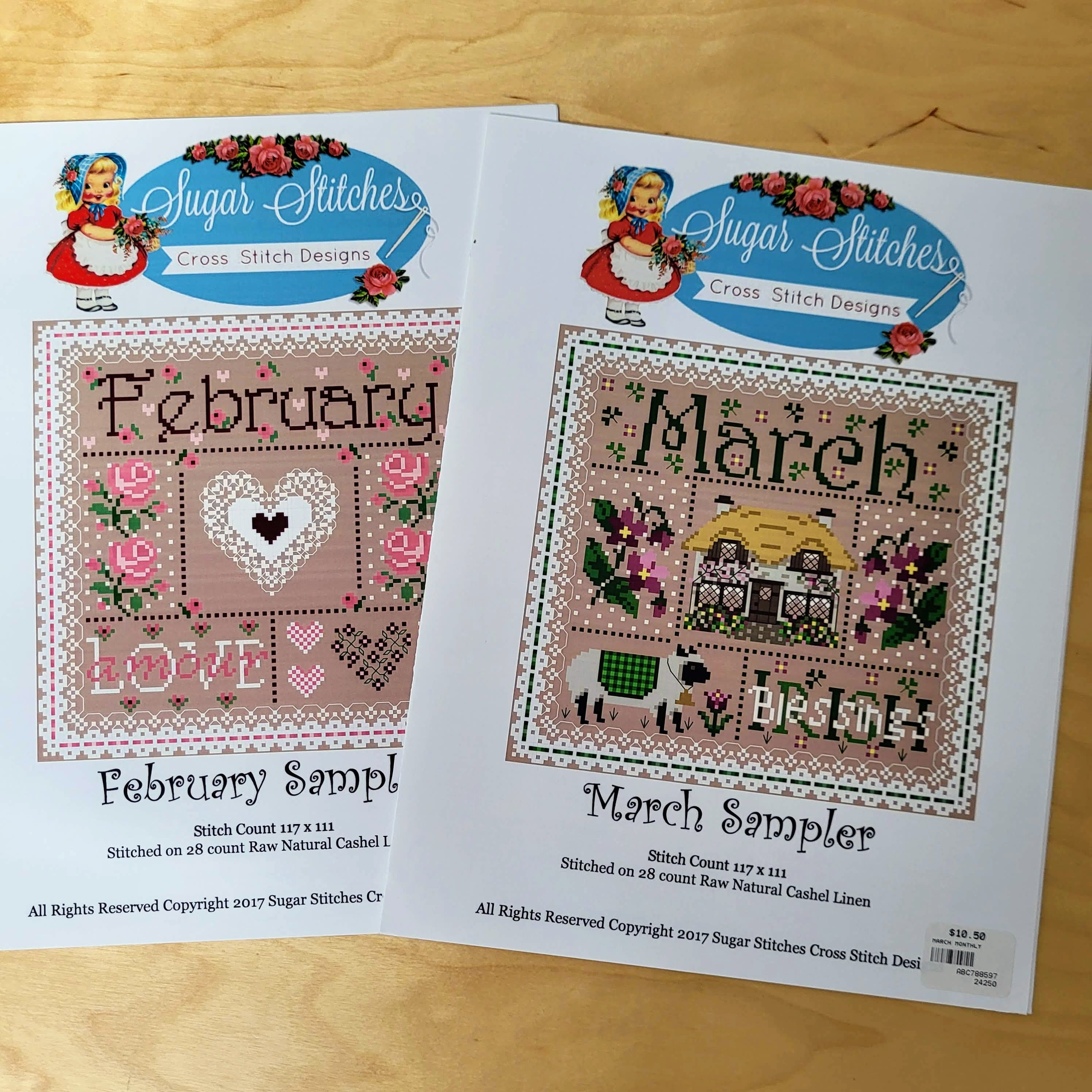 Set of 12 Counted Cross Stitch Patterns by Sugar Stitches All - Etsy