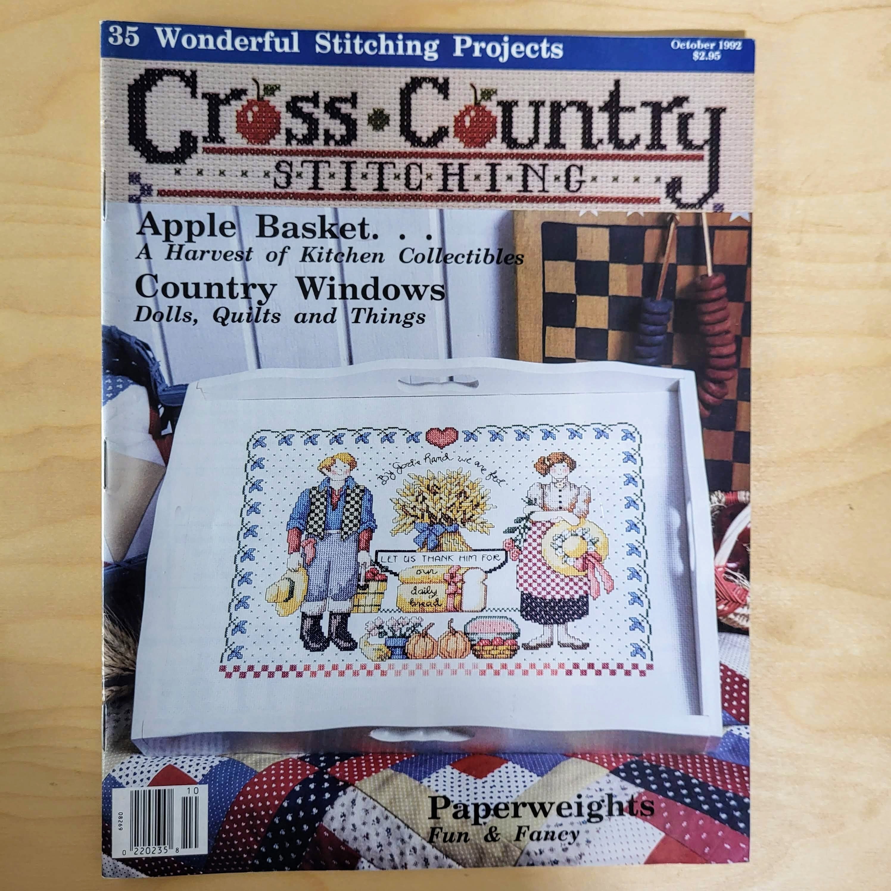 Vintage Cross Stitch Magazine Cross Country Stitching October1992 ...