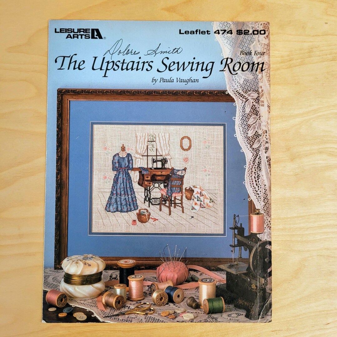 Vintage Cross Stitch Pattern the Upstairs Sewing Room by Paula Vaughan ...