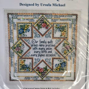 The Design Connection's Counted Cross Stitch Kit Our Family Quilt by ...