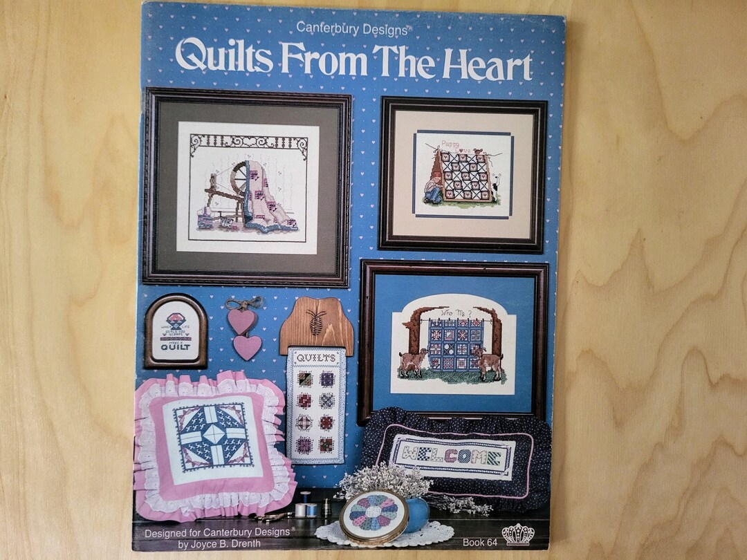 Canterbury Designs Counted Cross Stitch Leaflet Quilts From the Heart ...