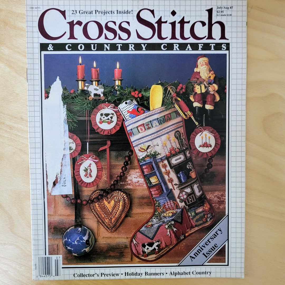 Cross Stitch and Country Crafts Magazine With 23 Projects July/aug 1987 ...