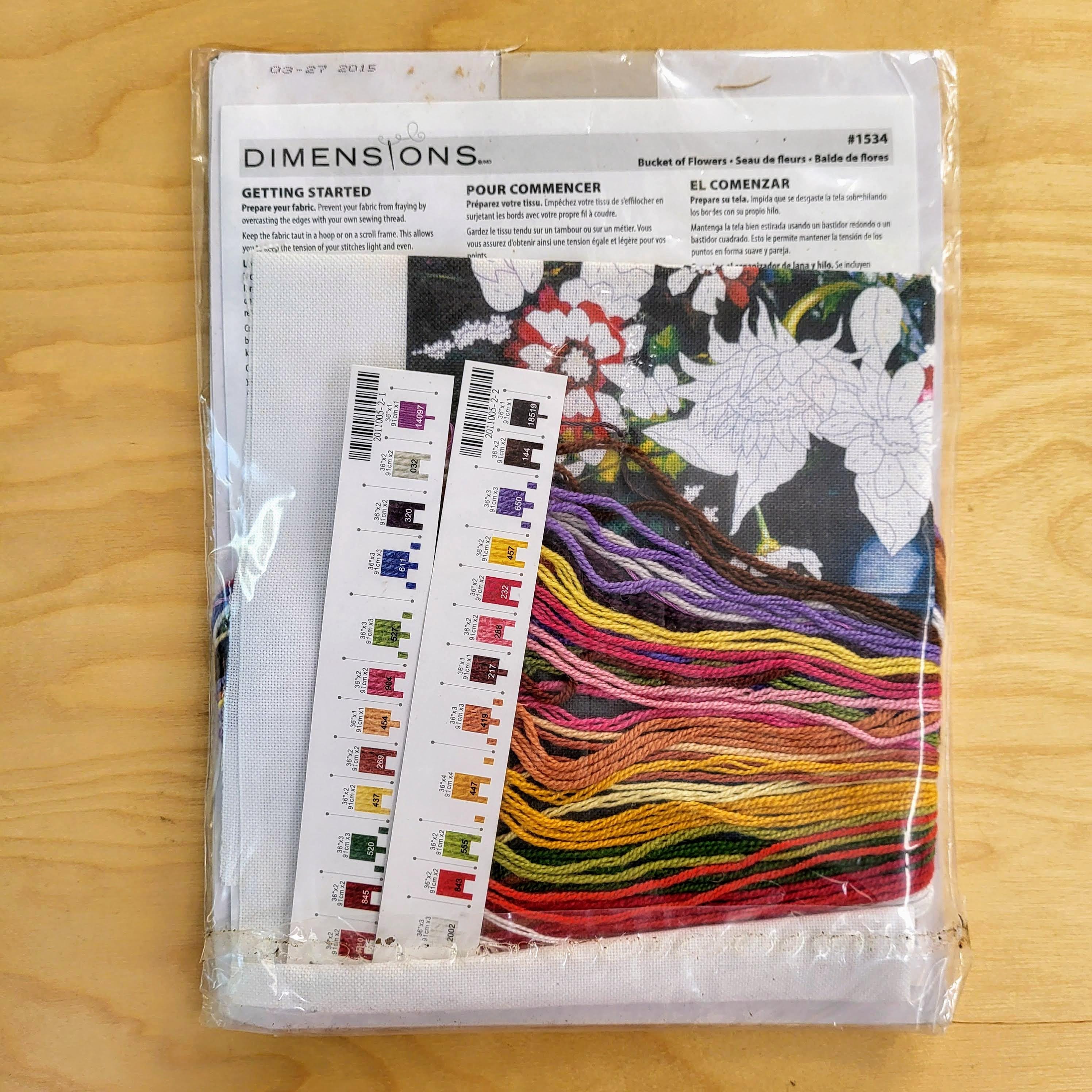 Vintage Dimensions Crewel Embroidery Kit 1534 Bouquet of Flowers by ...