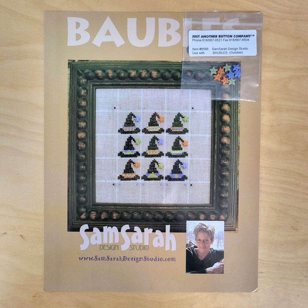 Sam Sarah Design Studio Counted Cross Stitch Pattern With Buttons ...