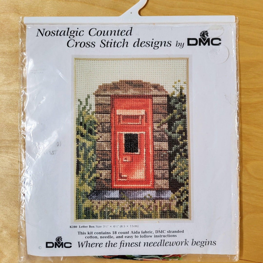 DMC Counted Cross Stitch Kit Letter Box, Red Door Cross Stitch - Etsy