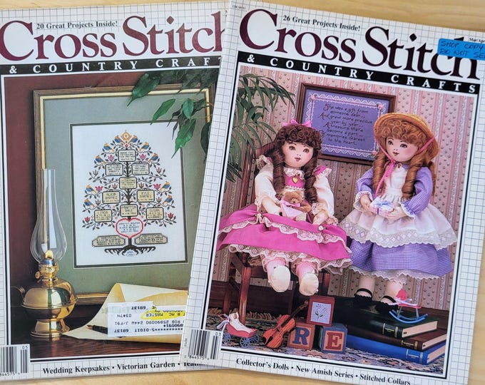 Set of 2 Vintage Cross Stitch and Country Crafts Magazines From May ...
