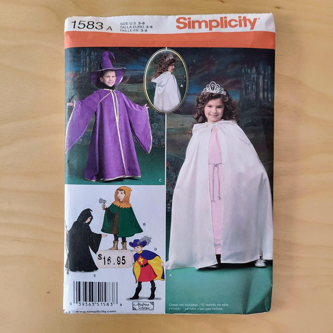 Simplicity Sewing Pattern 1583 Children's Hallowing Witch Costumes ...