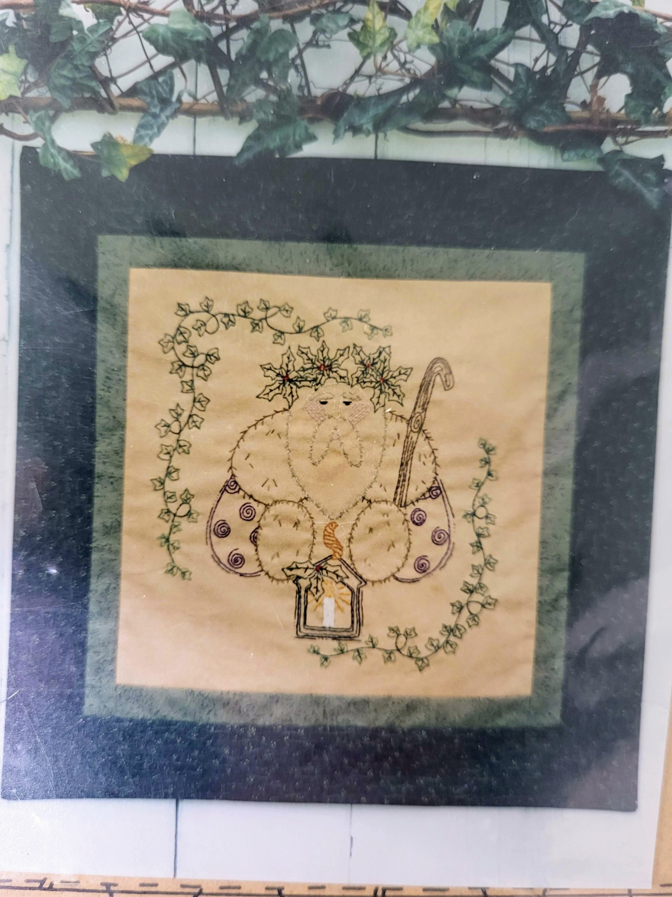 Primitive Stitchery Pattern Father Christmas Stitchery by Prairie Grove ...