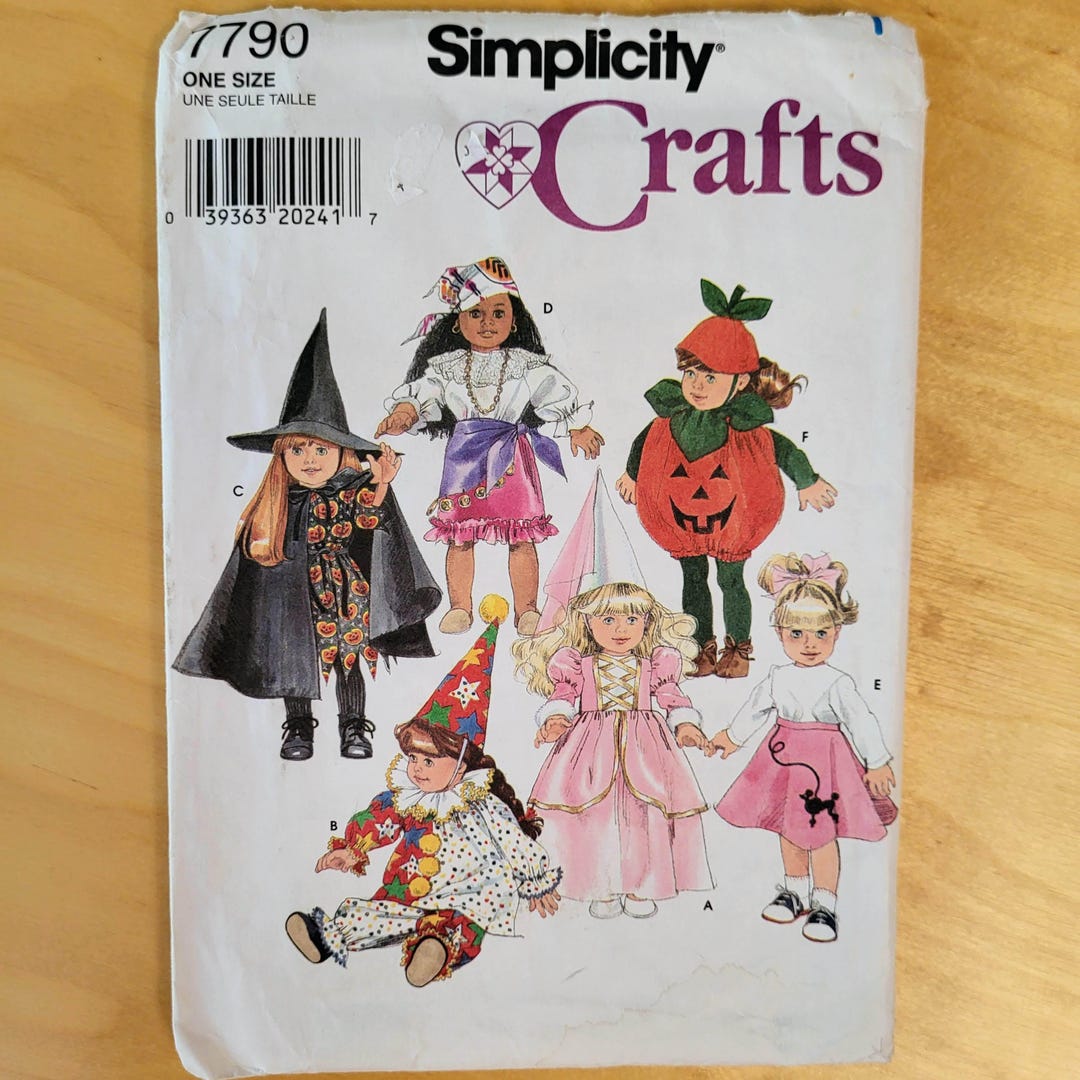 Simplicity Crafts Sewing Pattern 7790 18" Inch Doll Clothes - Etsy