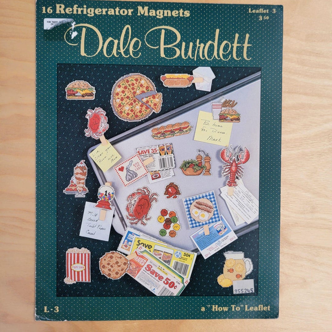 How to Counted Cross Stitch Leaflet 16 Refrigerator Magnets by Dale ...