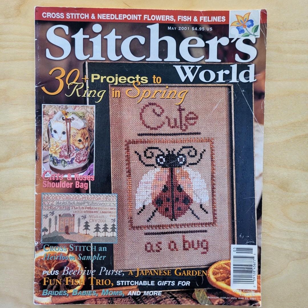 Vintage Counted Cross Stitch Magazine Stitcher's World May 2001 - Etsy