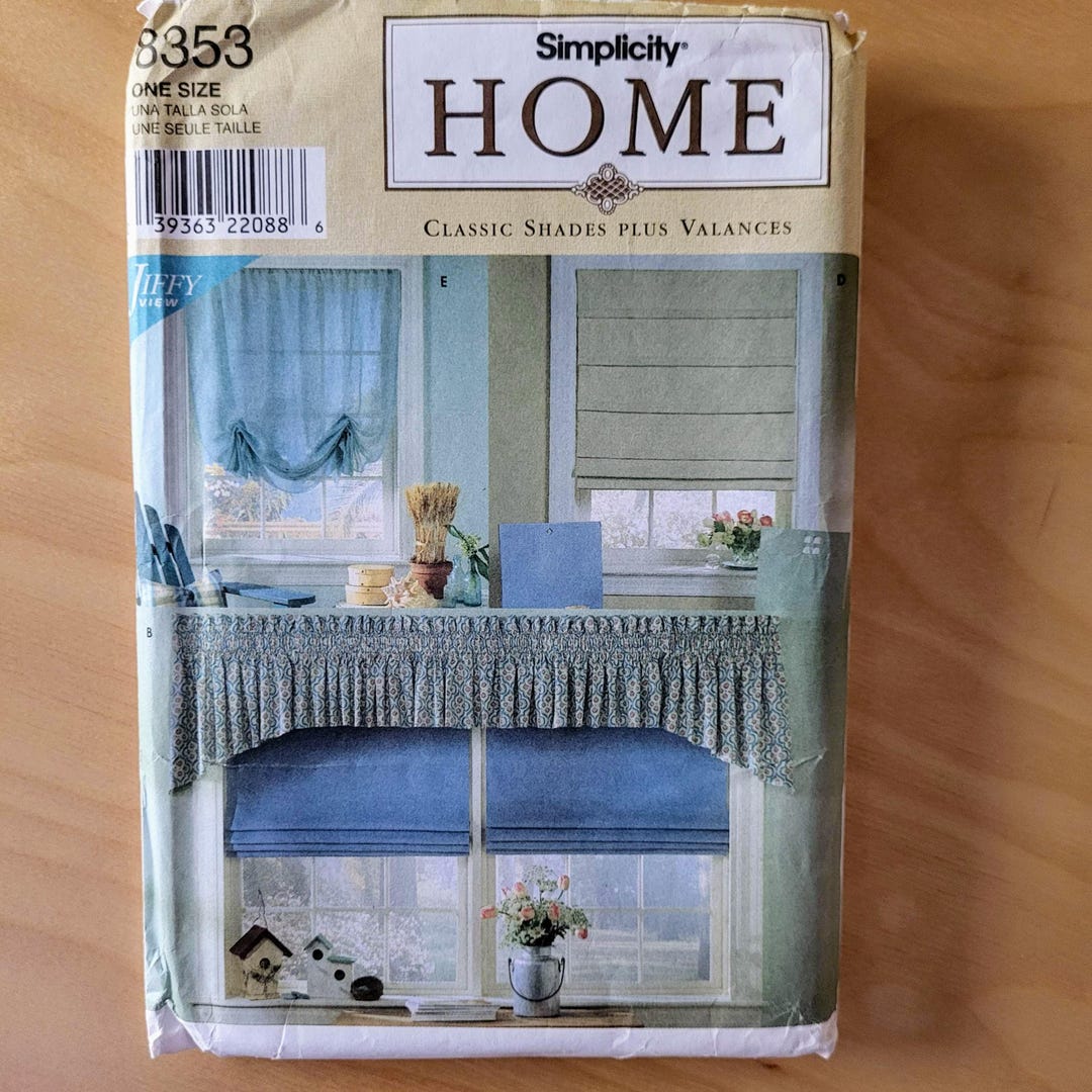 Simplicity Sewing Pattern 8353 Home Classic Shades Plus Valances - Etsy