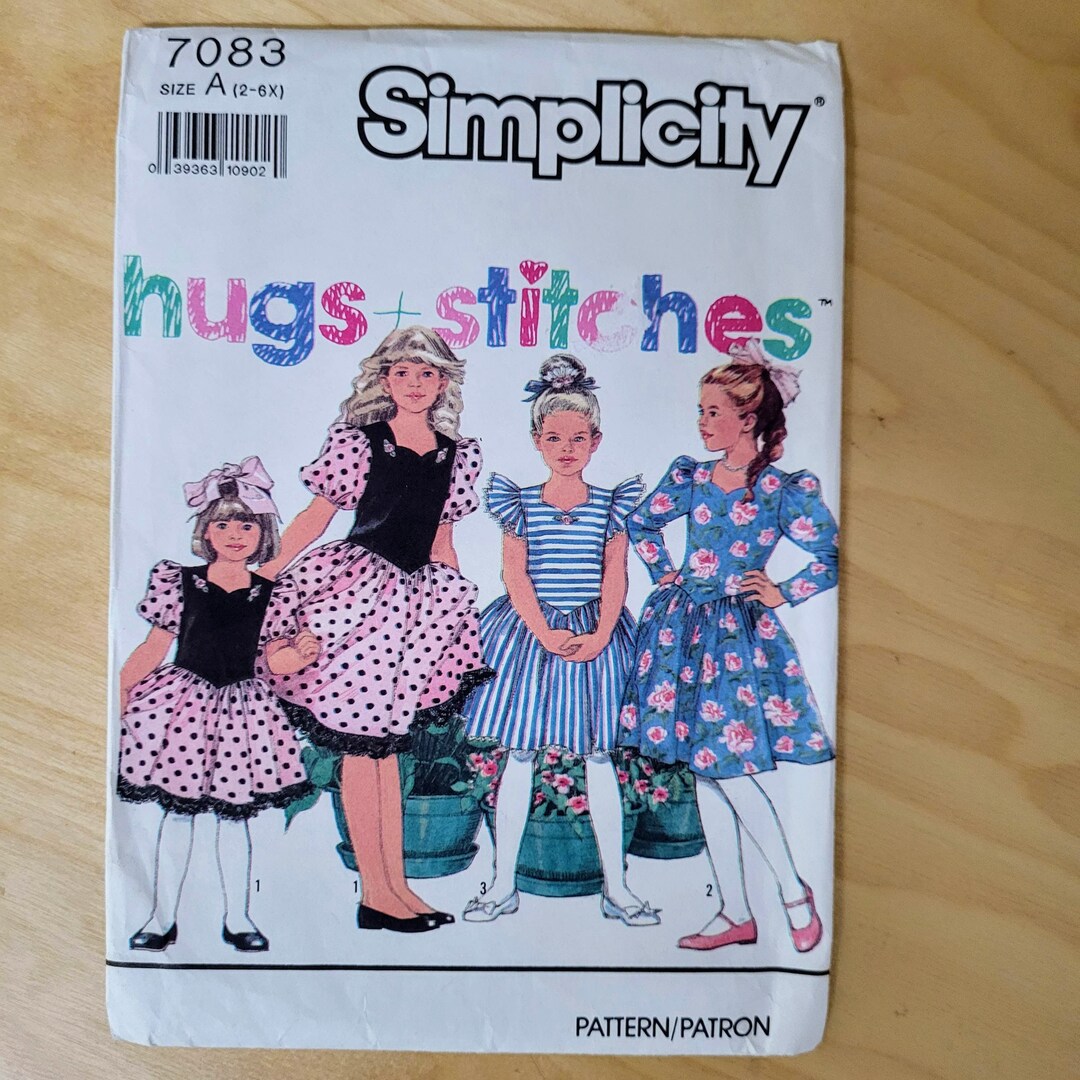 Simplicity Sewing Pattern 7083 Little Girl's Dress, Size 2-6x - Etsy