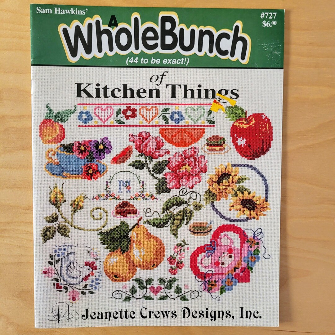 Jeanette Crews Designs Counted Cross Stitch Leaflet Whole Bunch Kitchen ...