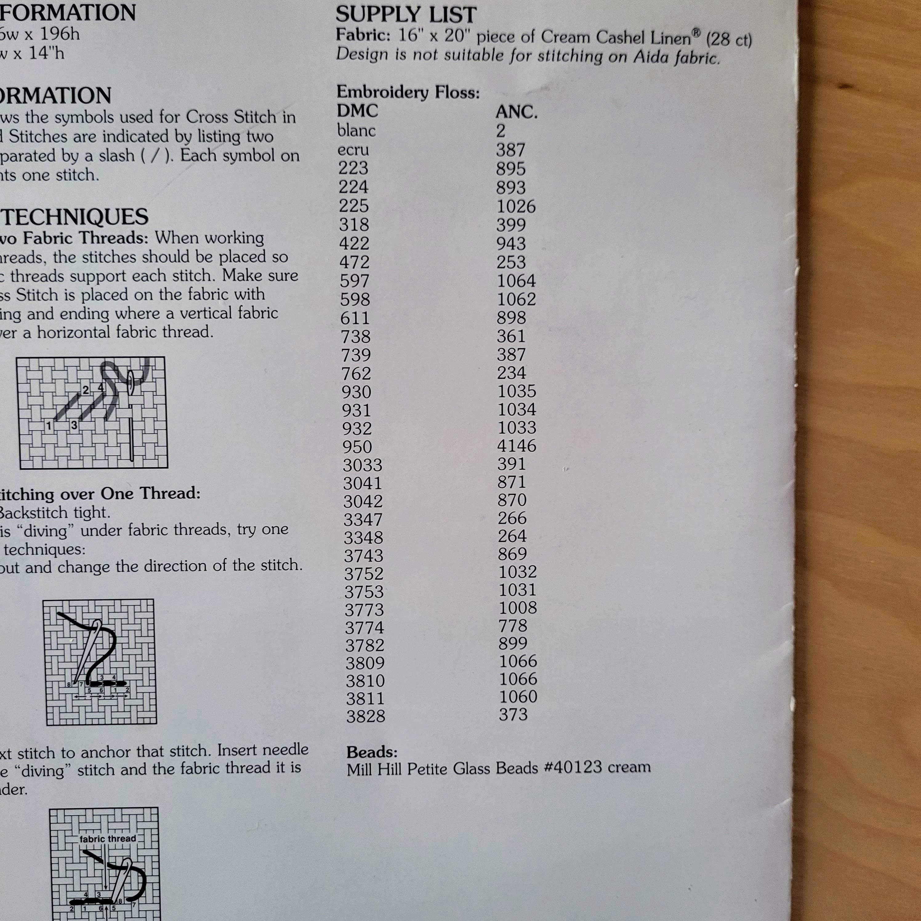 Vintage Leisure Arts Counted Cross Stitch Pattern Footprints by Teresa ...
