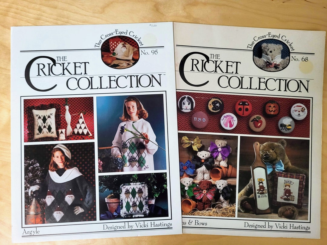 Set of 2 the Cricket Collection Cross Stitch Booklets Argyle and ...