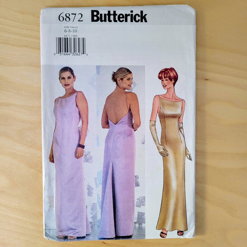 Butterick Sewing Pattern 6872 Women Dress Sizes 6,8,10, Misses Dress - Etsy