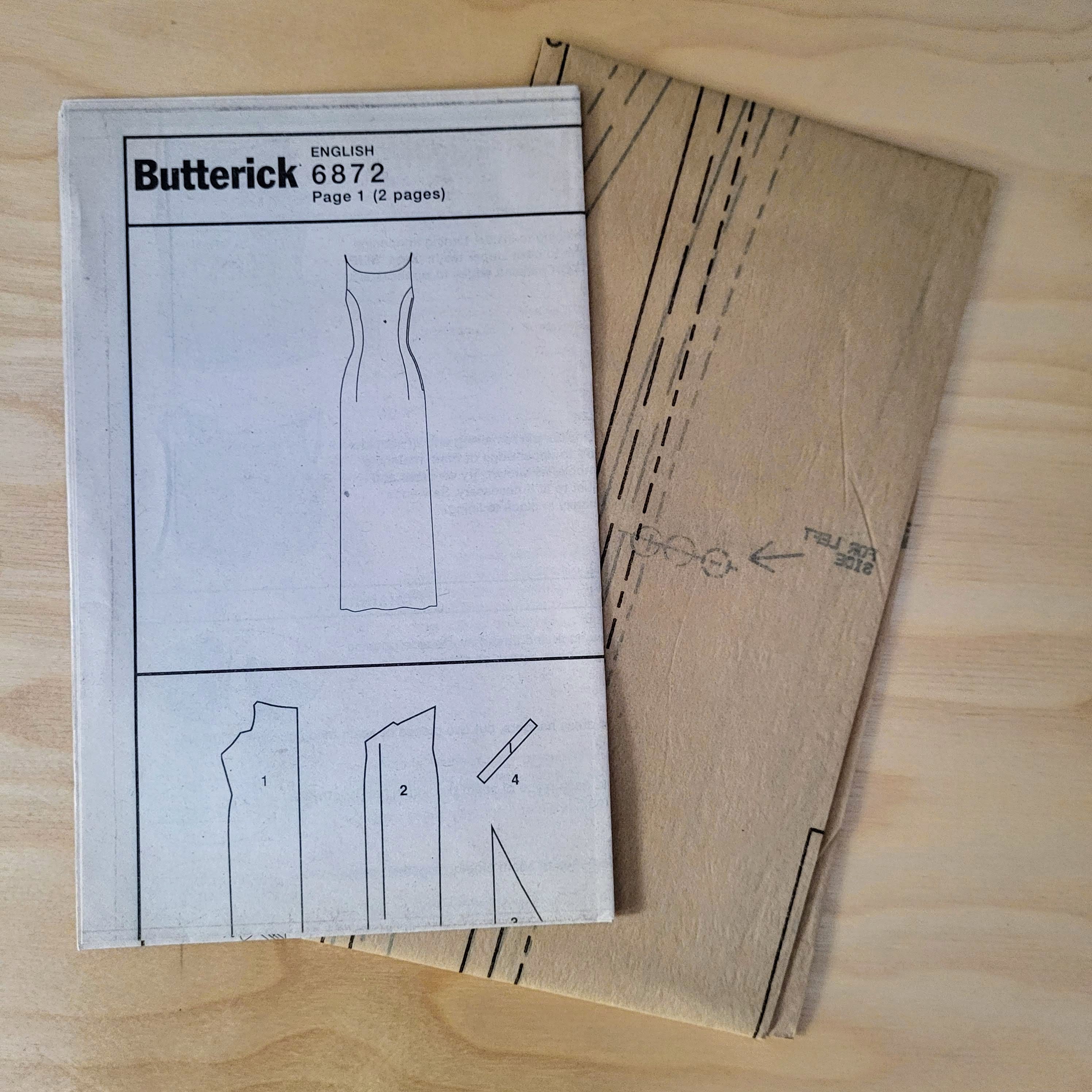 Butterick Sewing Pattern 6872 Women Dress Sizes 6,8,10, Misses Dress - Etsy