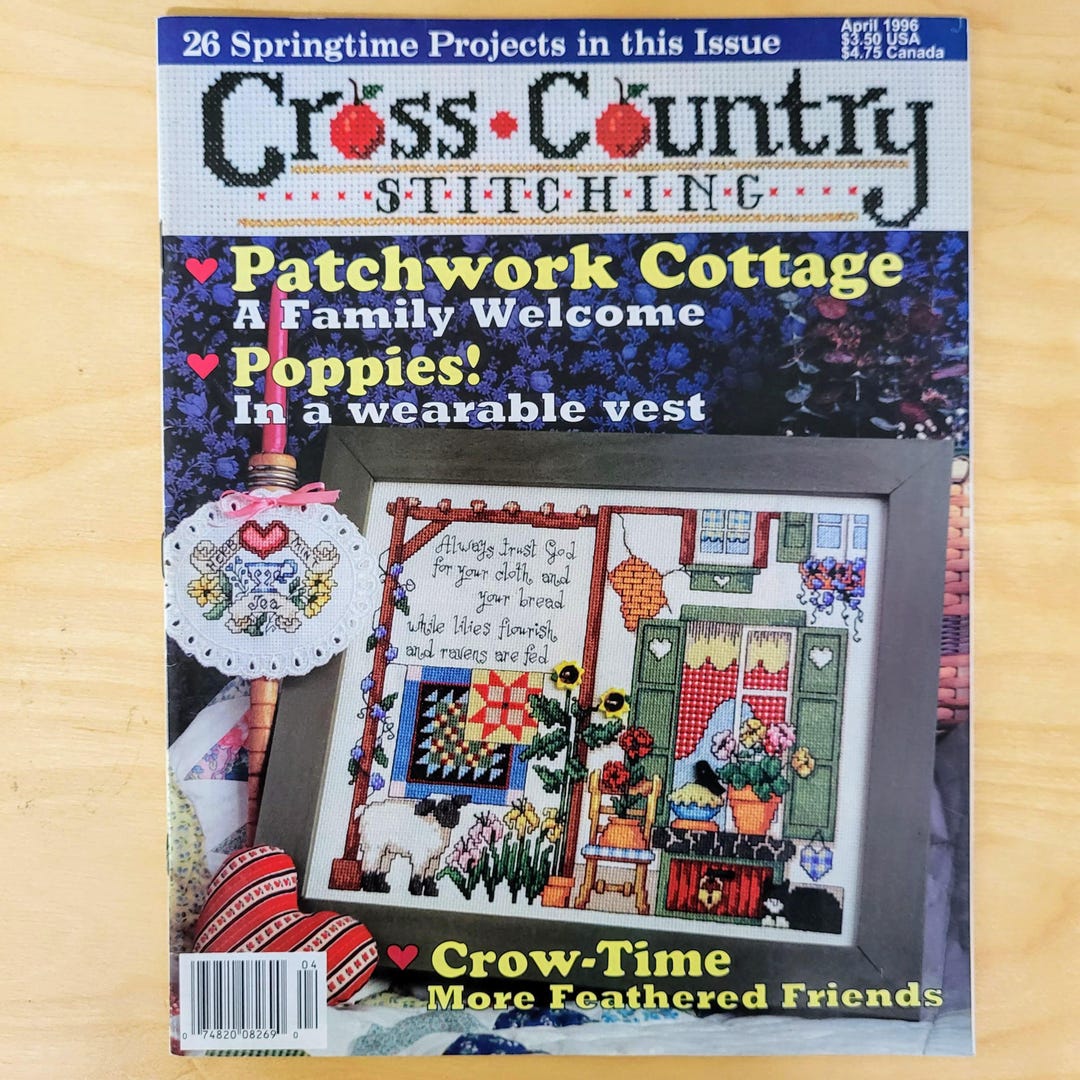 Vintage Cross Stitch Magazine Cross Country Stitching April 1996 ...