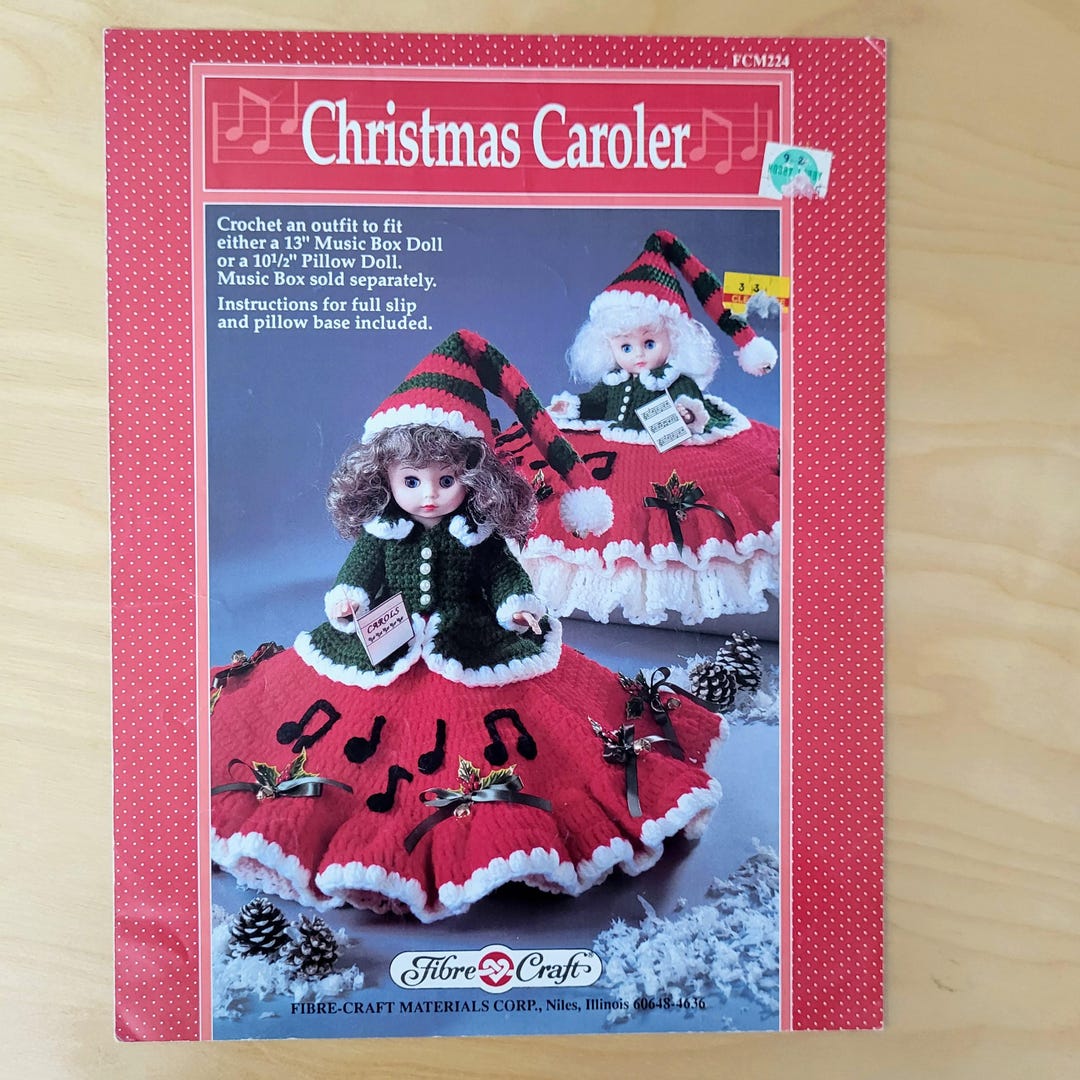 Fibre Craft Christmas Crochet Leaflet Christmas Caroler, Crochet Toys ...
