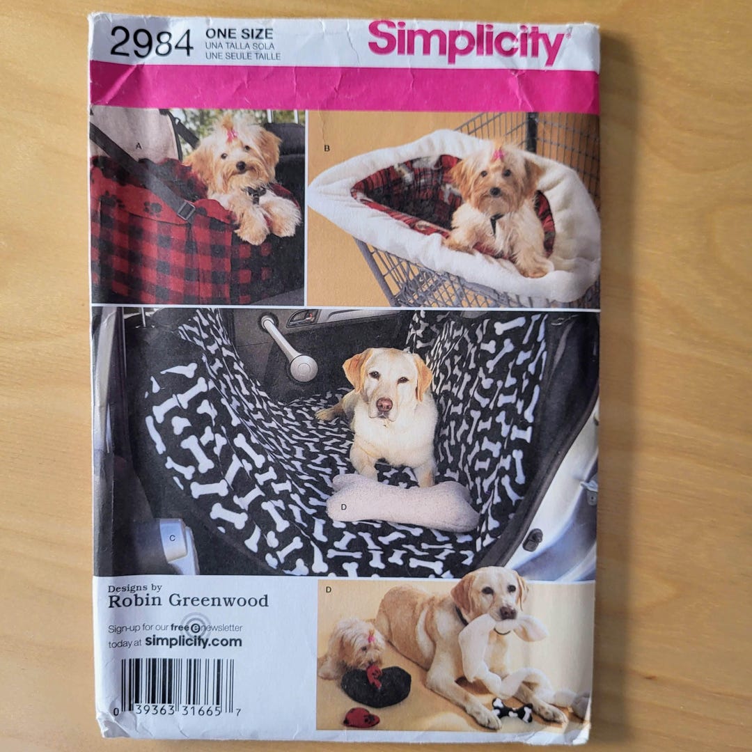 Simplicity Sewing Pattern 2984 Travel Accessories for Dogs Size OSZ - Etsy