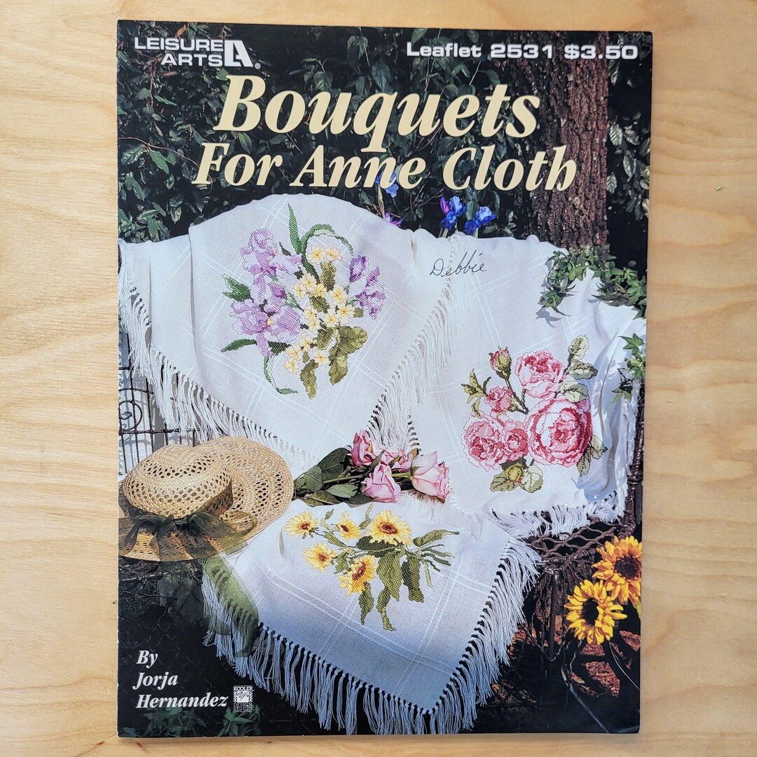 Vintage Leisure Arts Counted Cross Stitch Leaflet 2531 Bouquets for ...