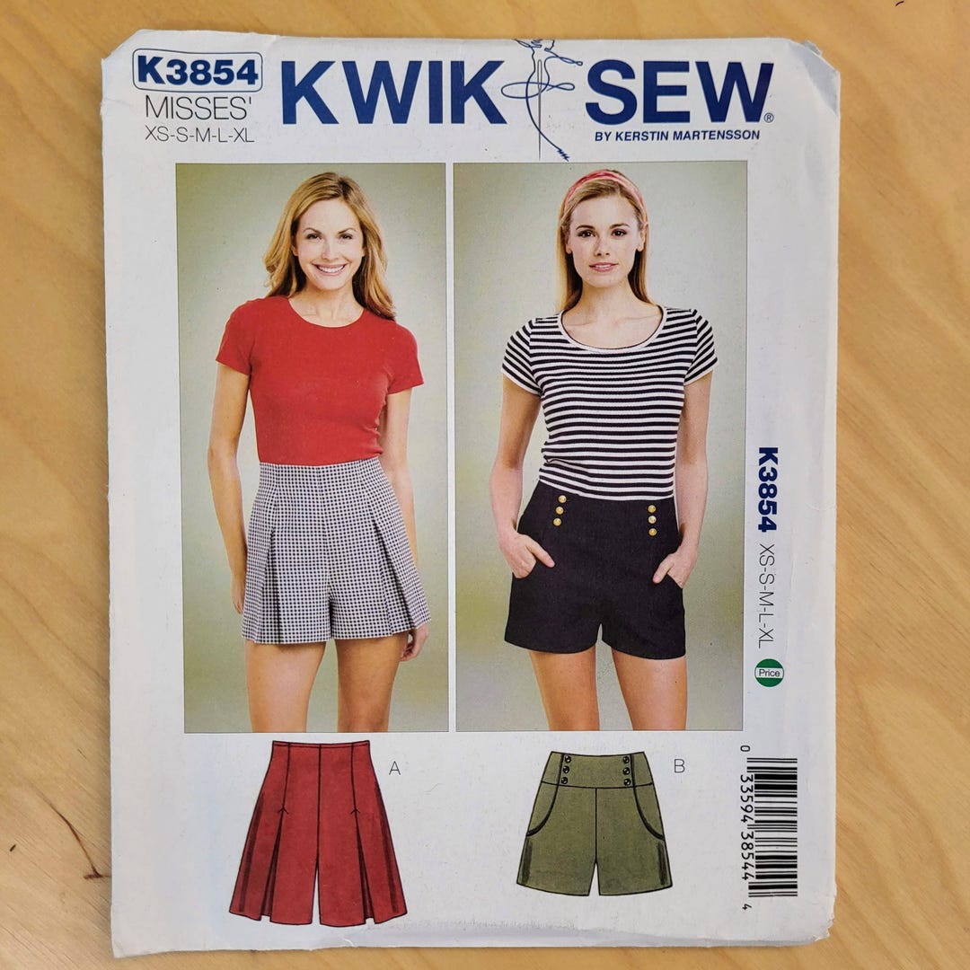 Kwik Sew Sewing Pattern K3854 Misses' Shorts Sizes XS-S-M-L-XL - Etsy