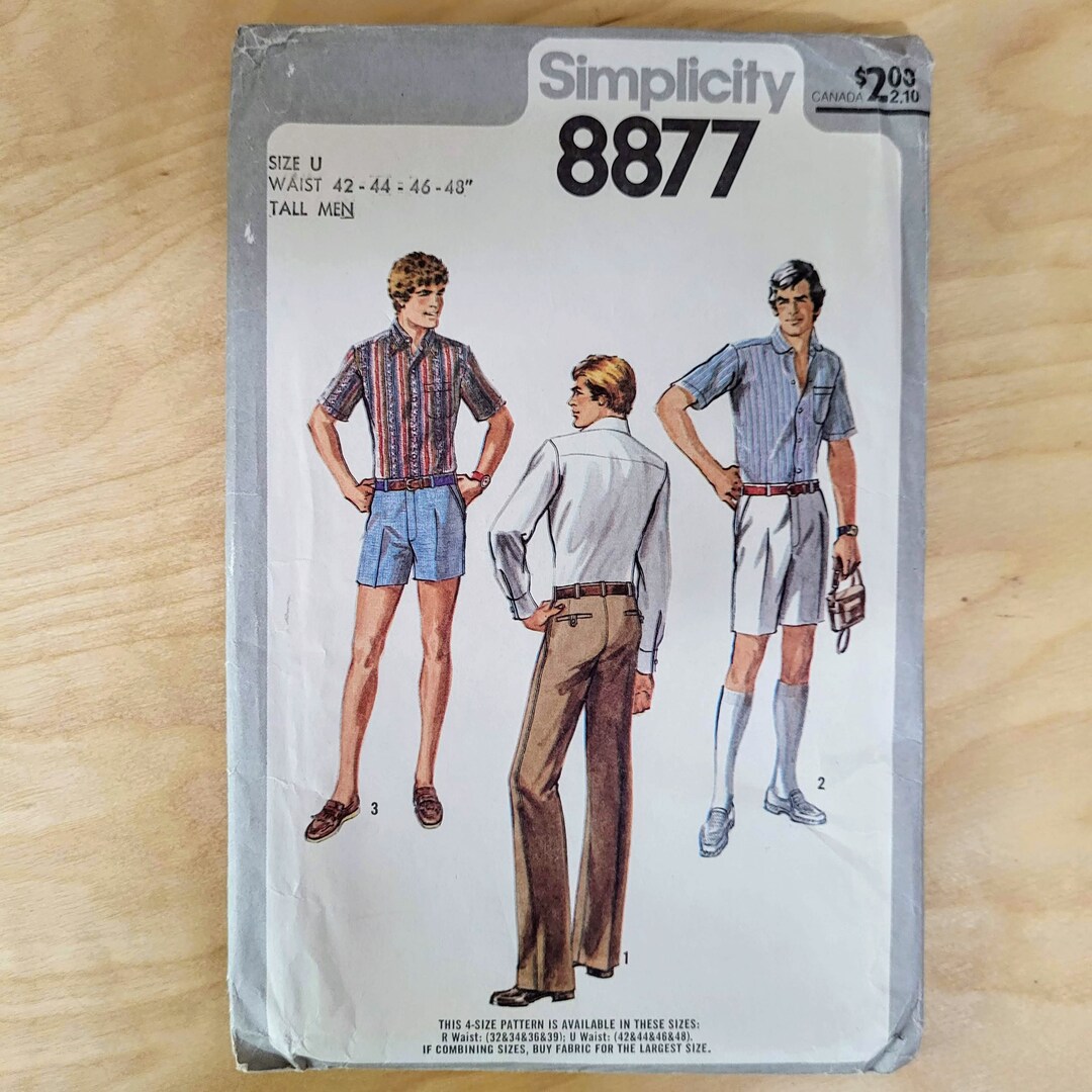 Simplicity Sewing Pattern 8877 Vintage 70s Sewing Pattern Men's Trouser ...
