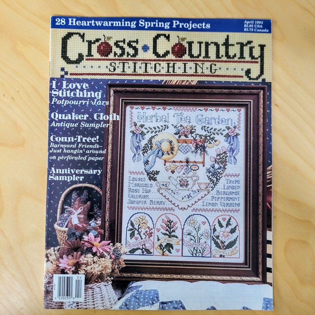 Vintage Cross Stitch Magazine Cross Country Stitching April 1994 ...