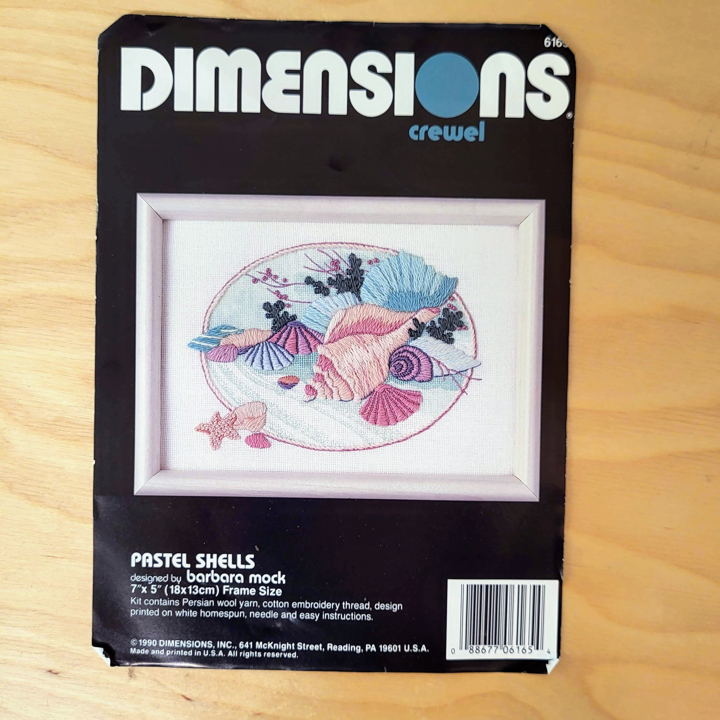 Vintage Dimensions Crewel Embroidery Kit Pastel Shells - Etsy