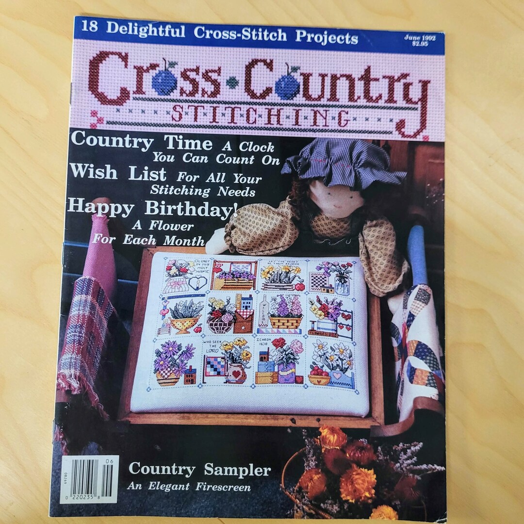 Vintage Cross Stitch Magazine Cross Country Stitching June 1992 ...