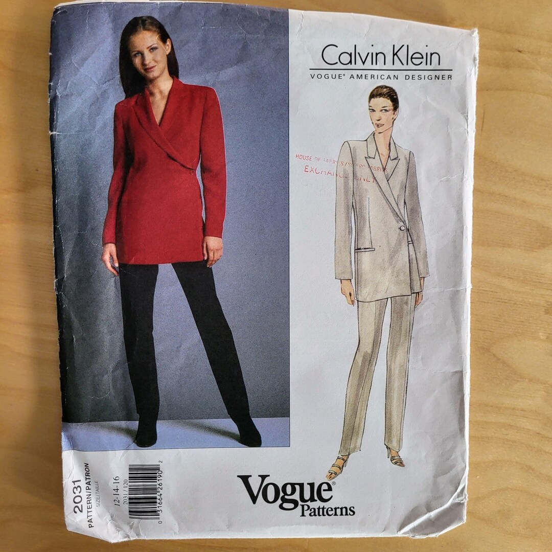Vogue Sewing Pattern 2031 Misses' Pants, Jacket Size 12-16 - Etsy