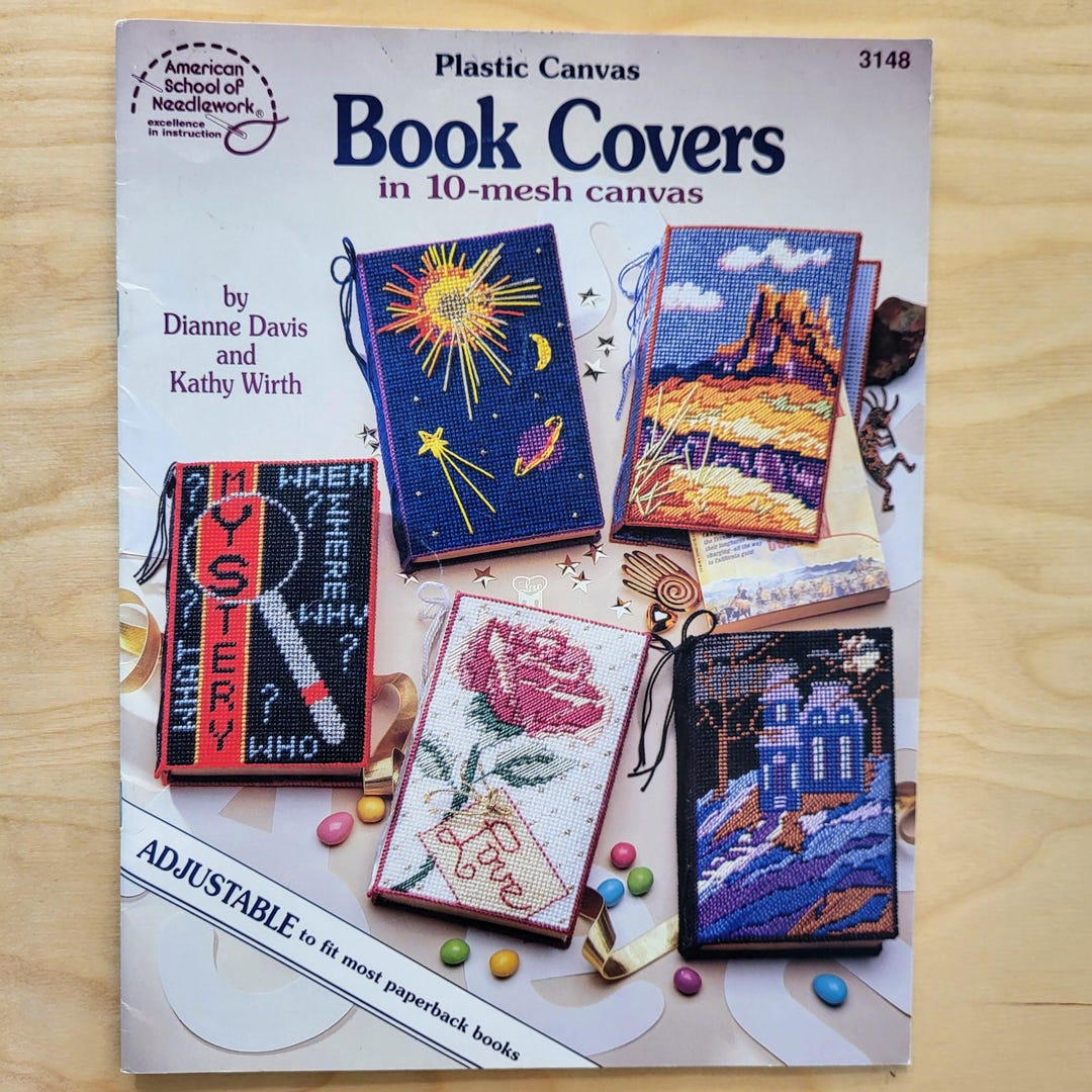 Vintage American School of Needlework Booklet Book Covers in 10 Mesh ...