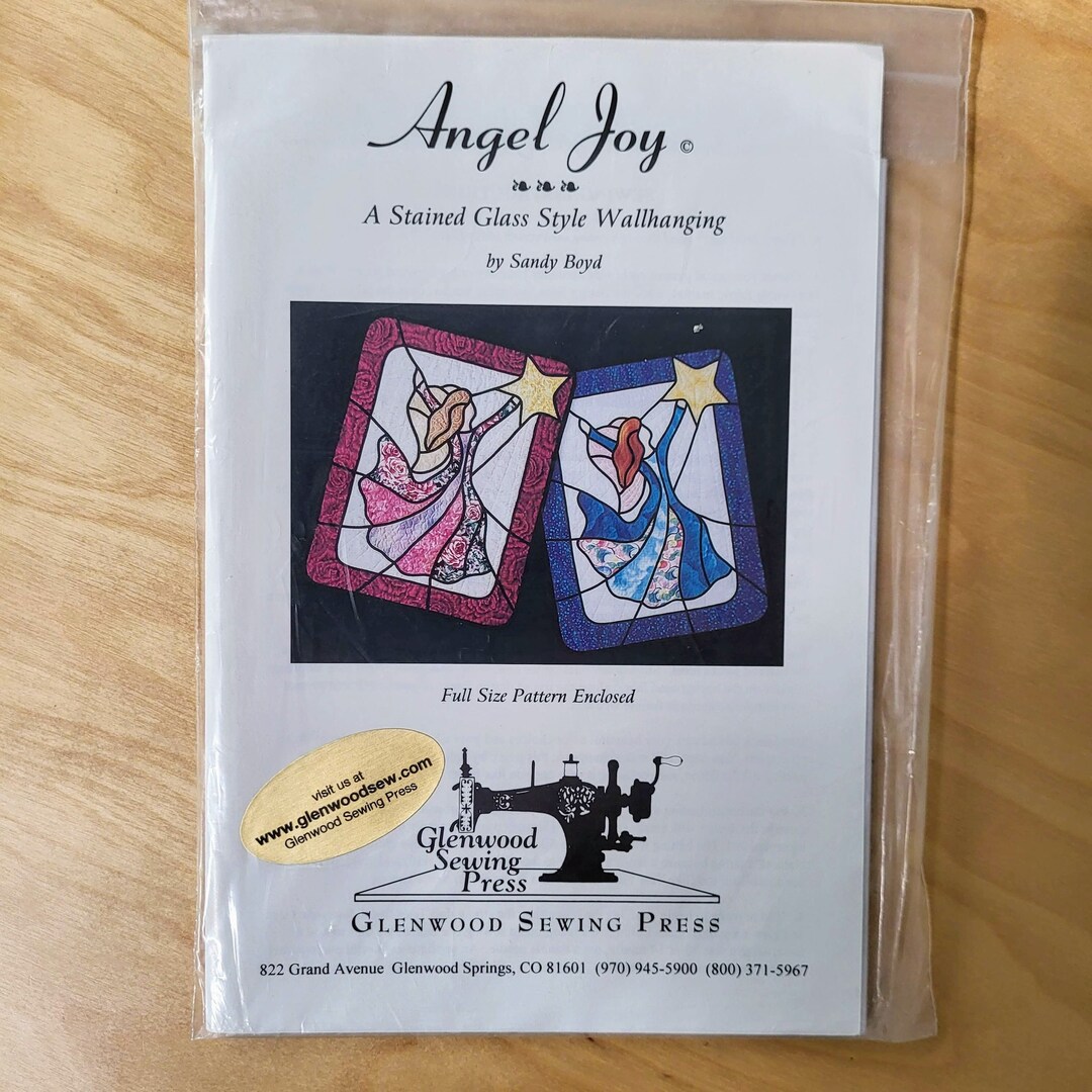 Quilts Applique Pattern Stained Glass Angel Joy by Sandy Boyd - Etsy