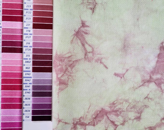 Hand Dyed 16 Count Aida for Cross Stitch or Embroidery, Light Yellow ...