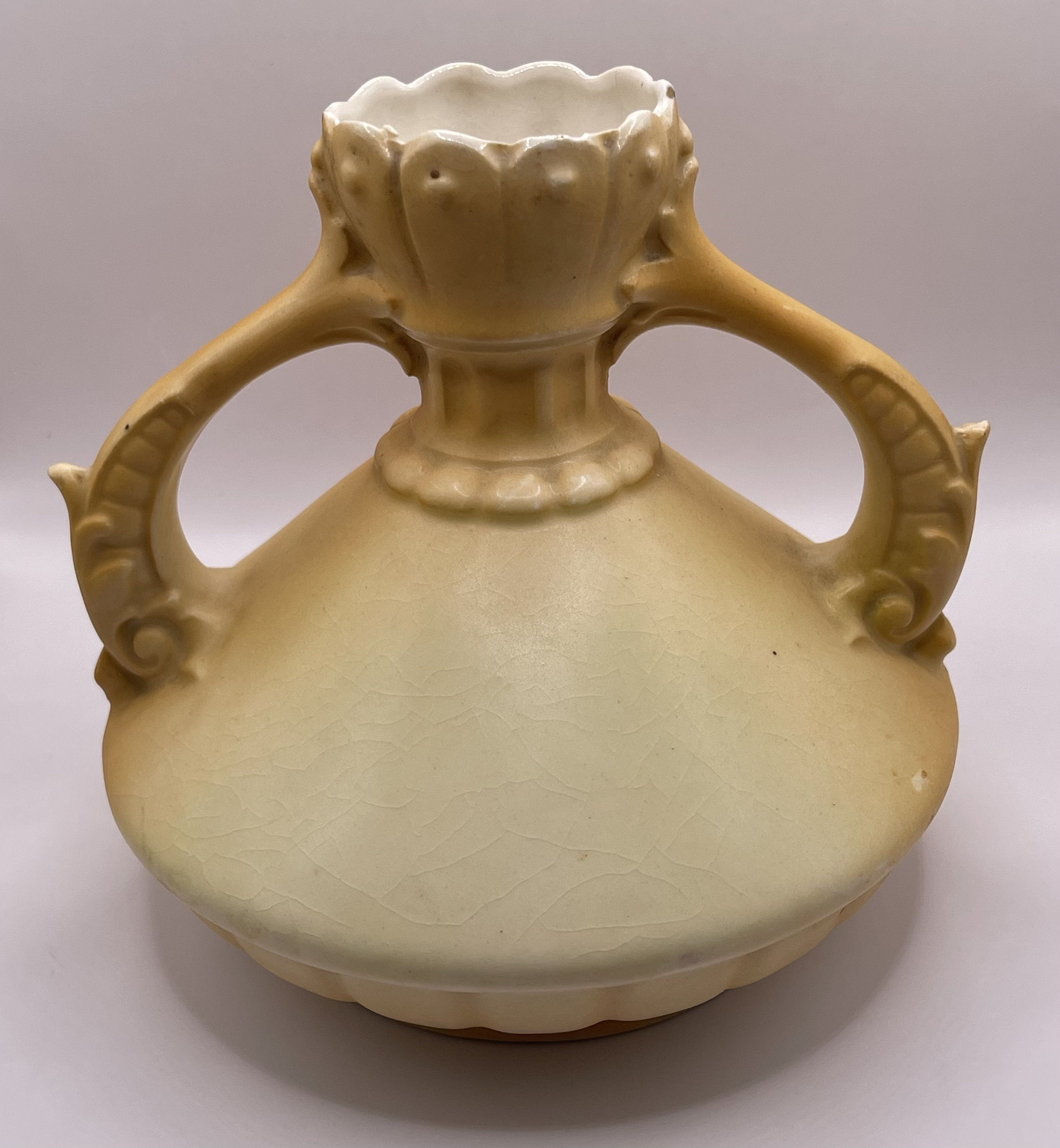 Vintage Austrian Double Handle Hand-painted Bird Vase, Vintage ...