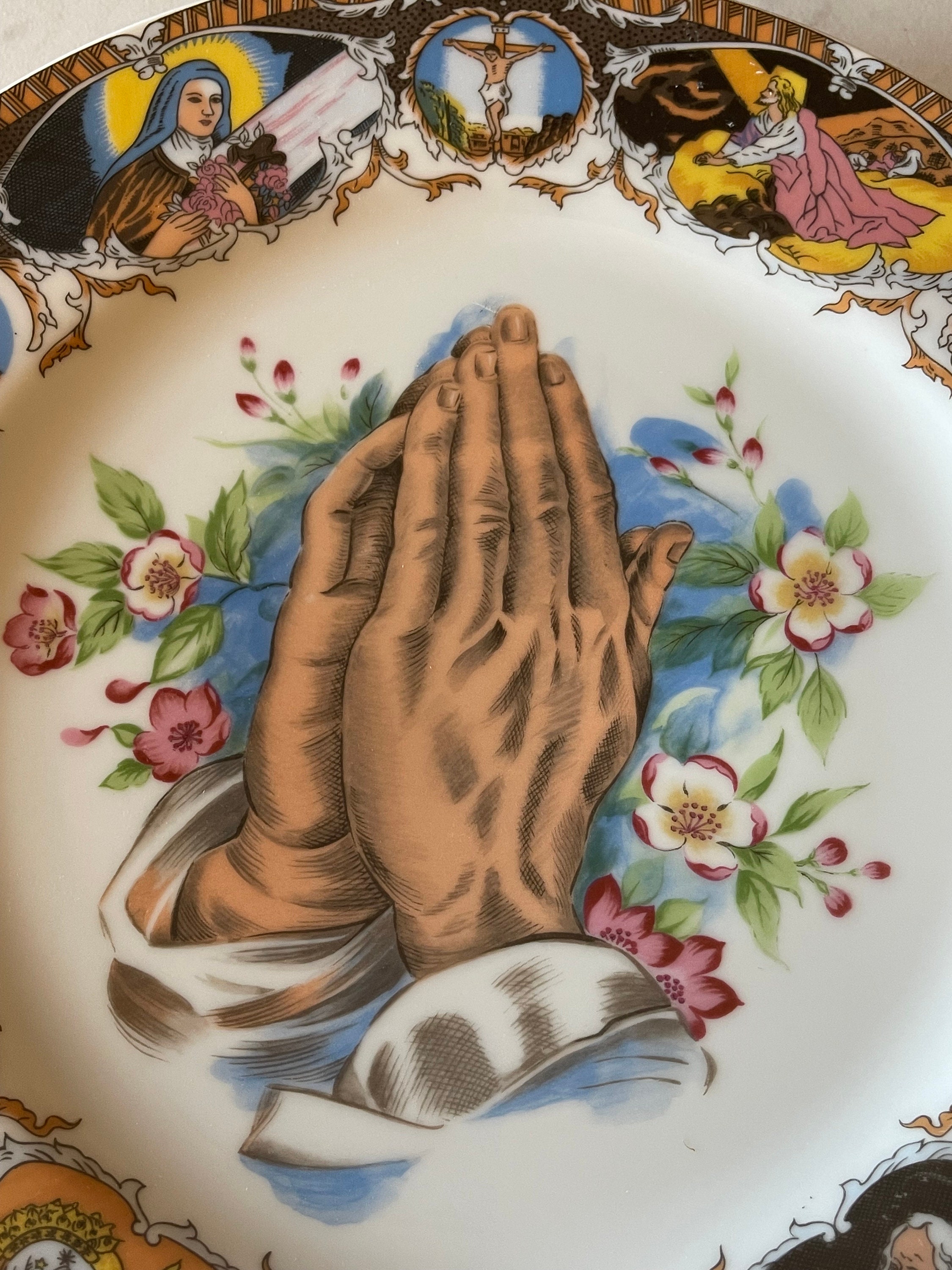 Vintage Artmark Japan Praying Hands Decorative Plate W/ a Display ...