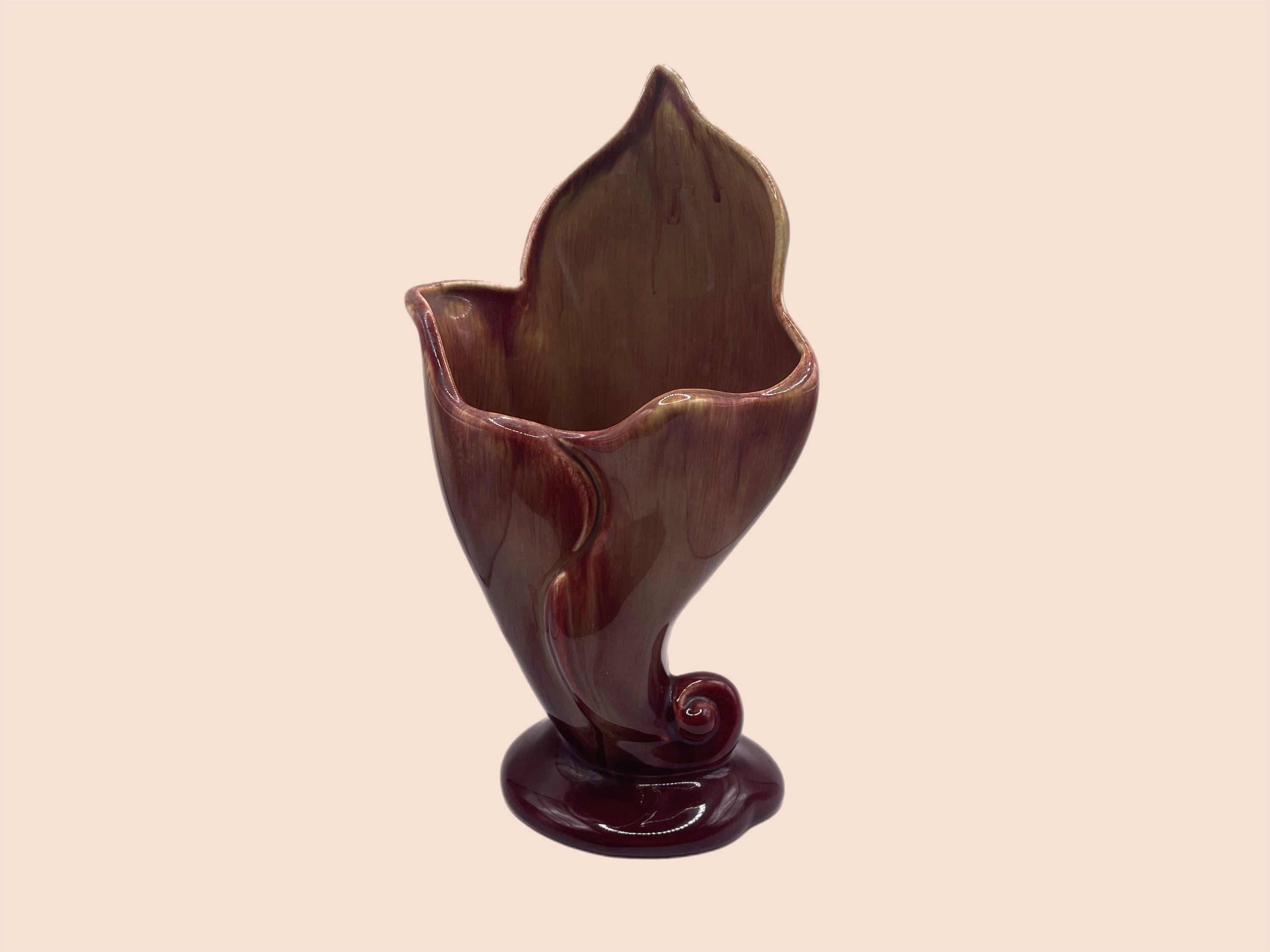 Vintage Maroon Red West Coast Pottery Vase 855 Made in USA, Vintage ...