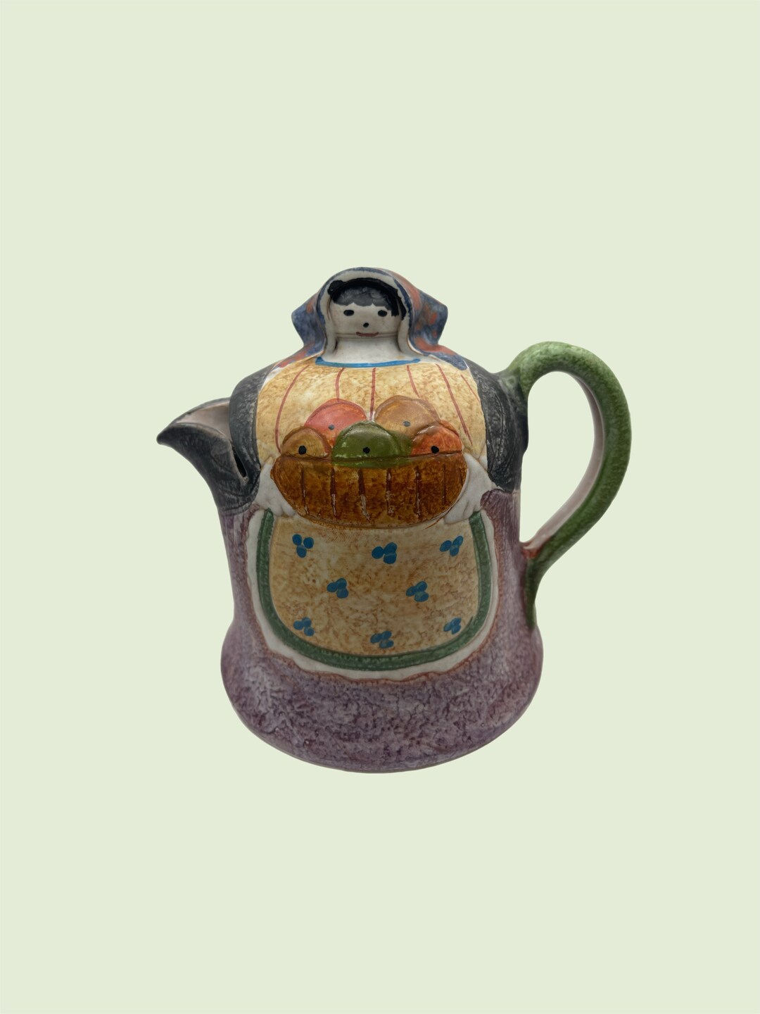 Vintage Hand-painted Italian Pottery Lady Pitcher by Mod. Dep., Vintage ...