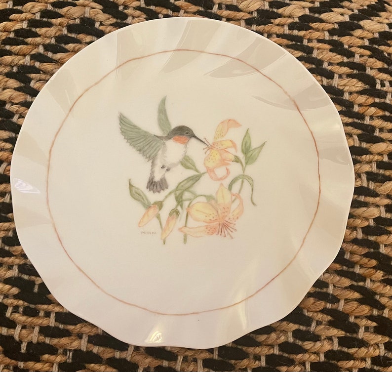 Vintage Decorative Hummingbird Plate, Gallery Collections Kanzo by ...