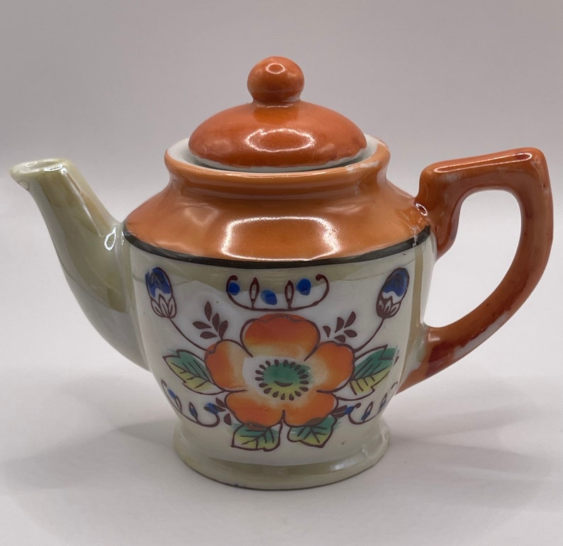 Vintage 15 Piece Hand-painted Lusterware Child's Tea Set Made in Japan ...