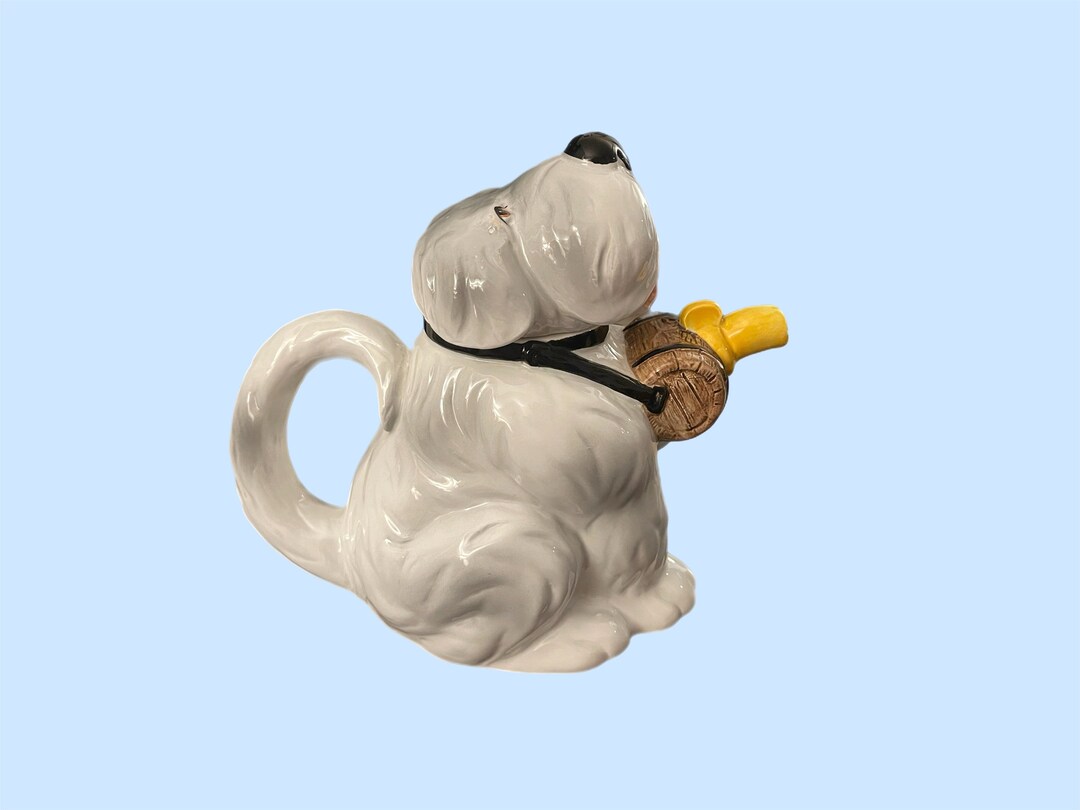 Vintage Ceramic St. Bernard W/ Barrel Teapot by Roy Simpson, Vintage ...