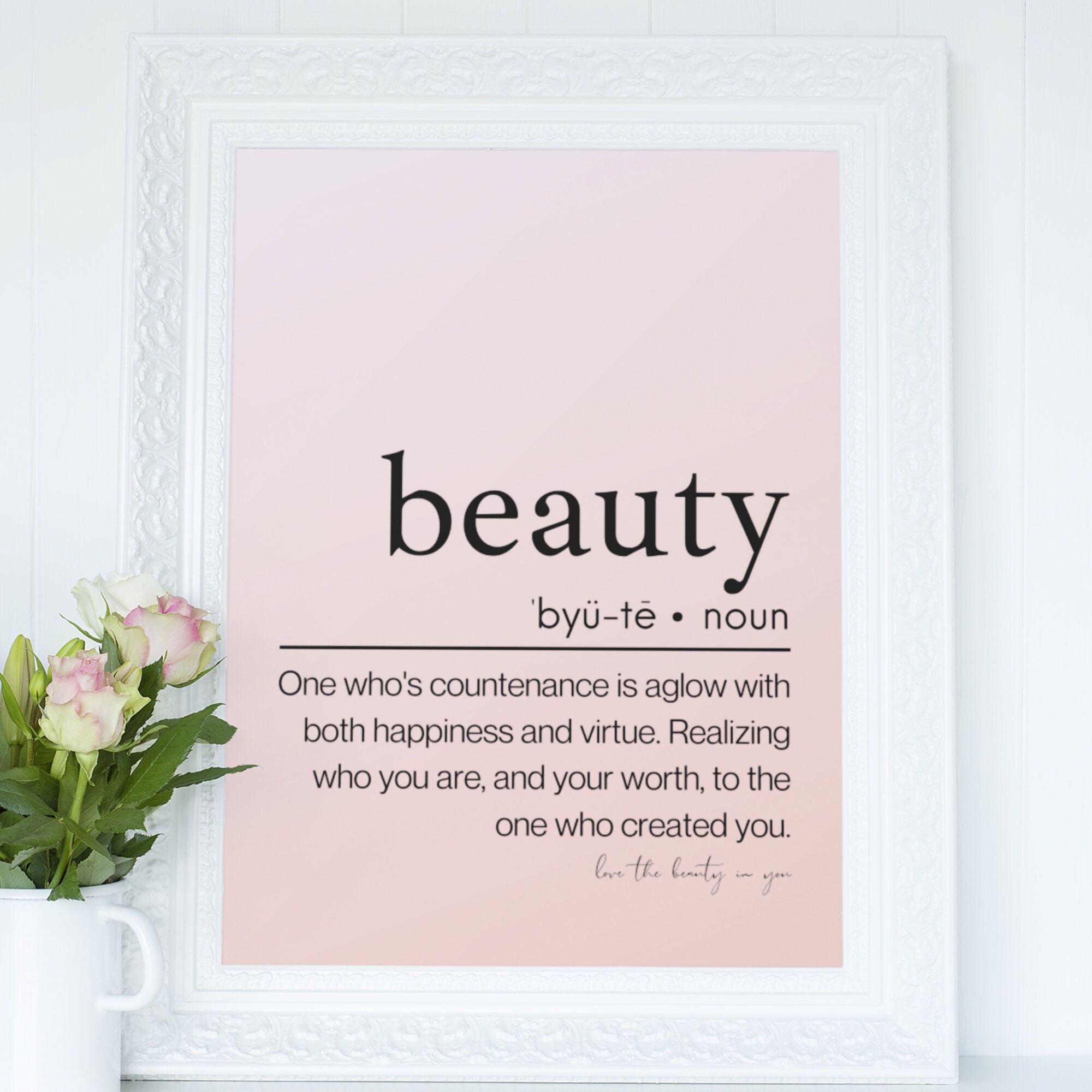 Beauty Definition Poster, Home Decor, Wall Art, Affirmation, Self-love ...