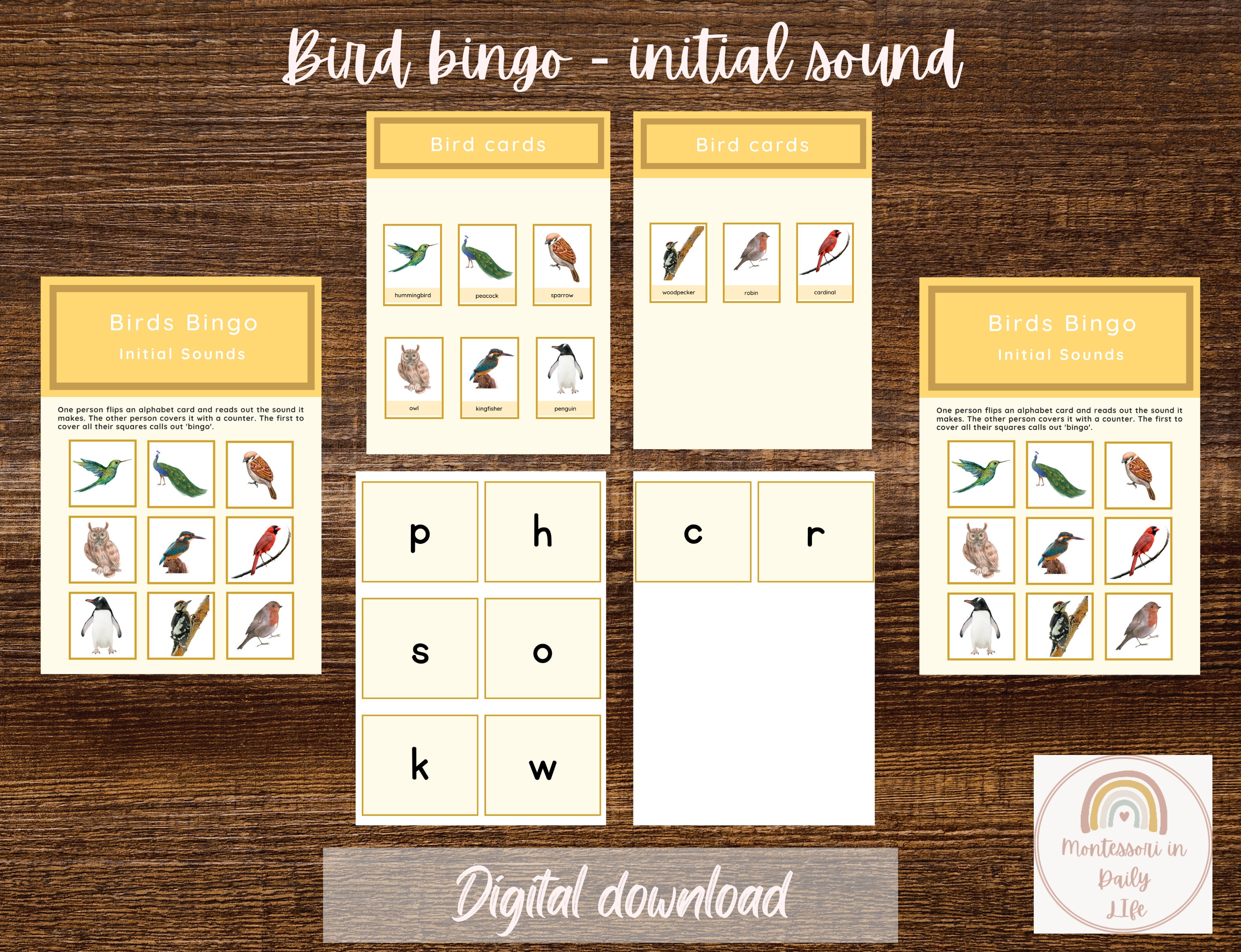 Bird Unit Study Printables With FREE Exotic Birds Language - Etsy