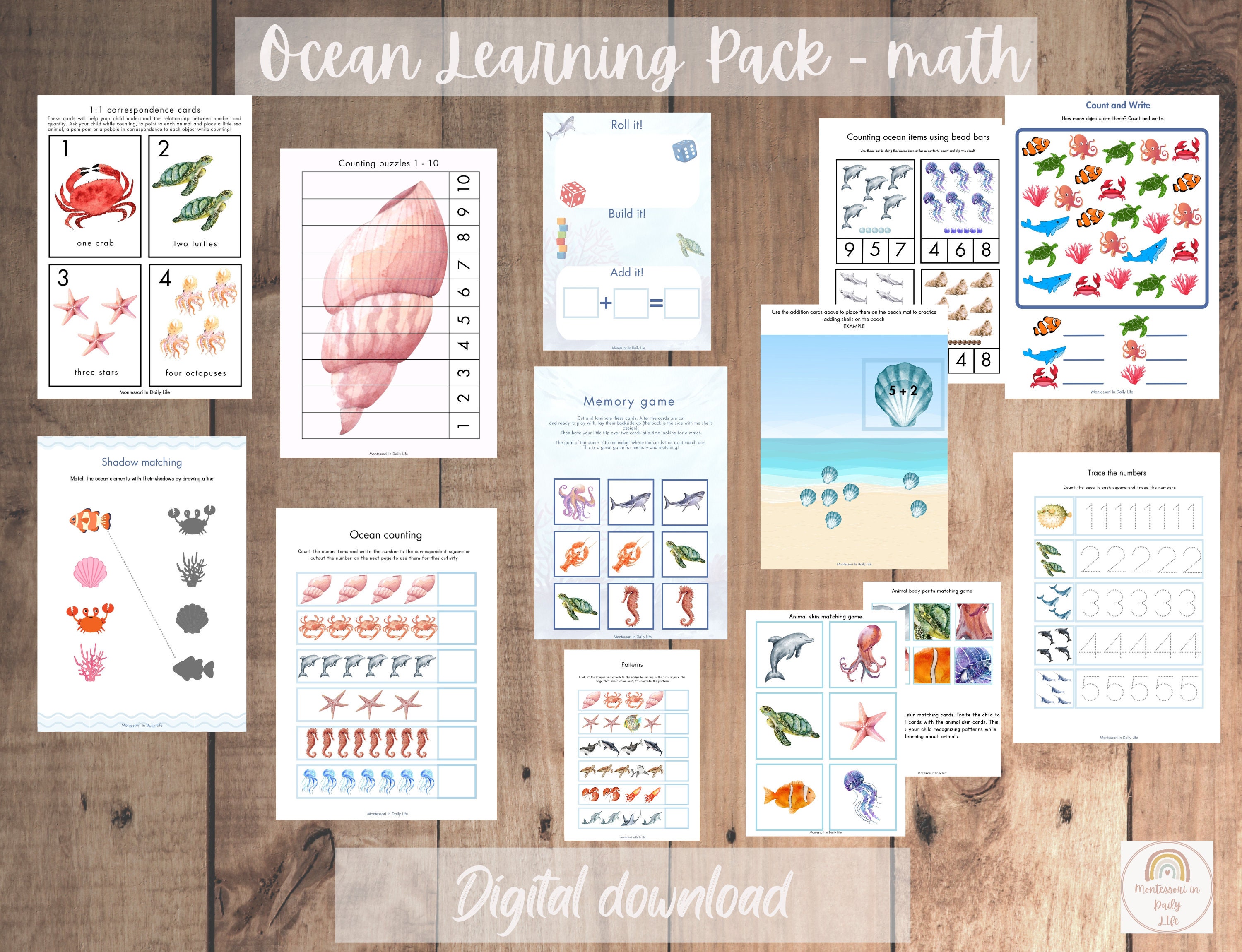 O is for Ocean Learning Pack - With FREEBIE Ocean Alphabet Cards - Etsy