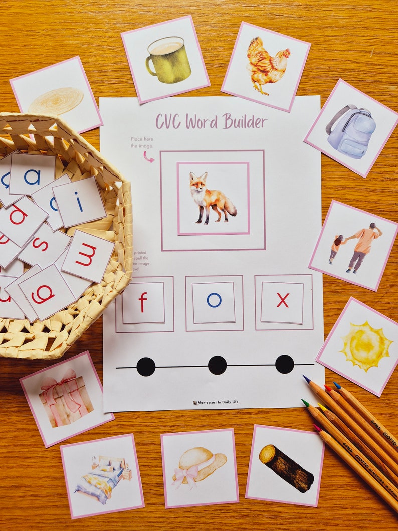Montessori CVC Words and Phonics Activity Pack 3 - 6 Years Old - Etsy