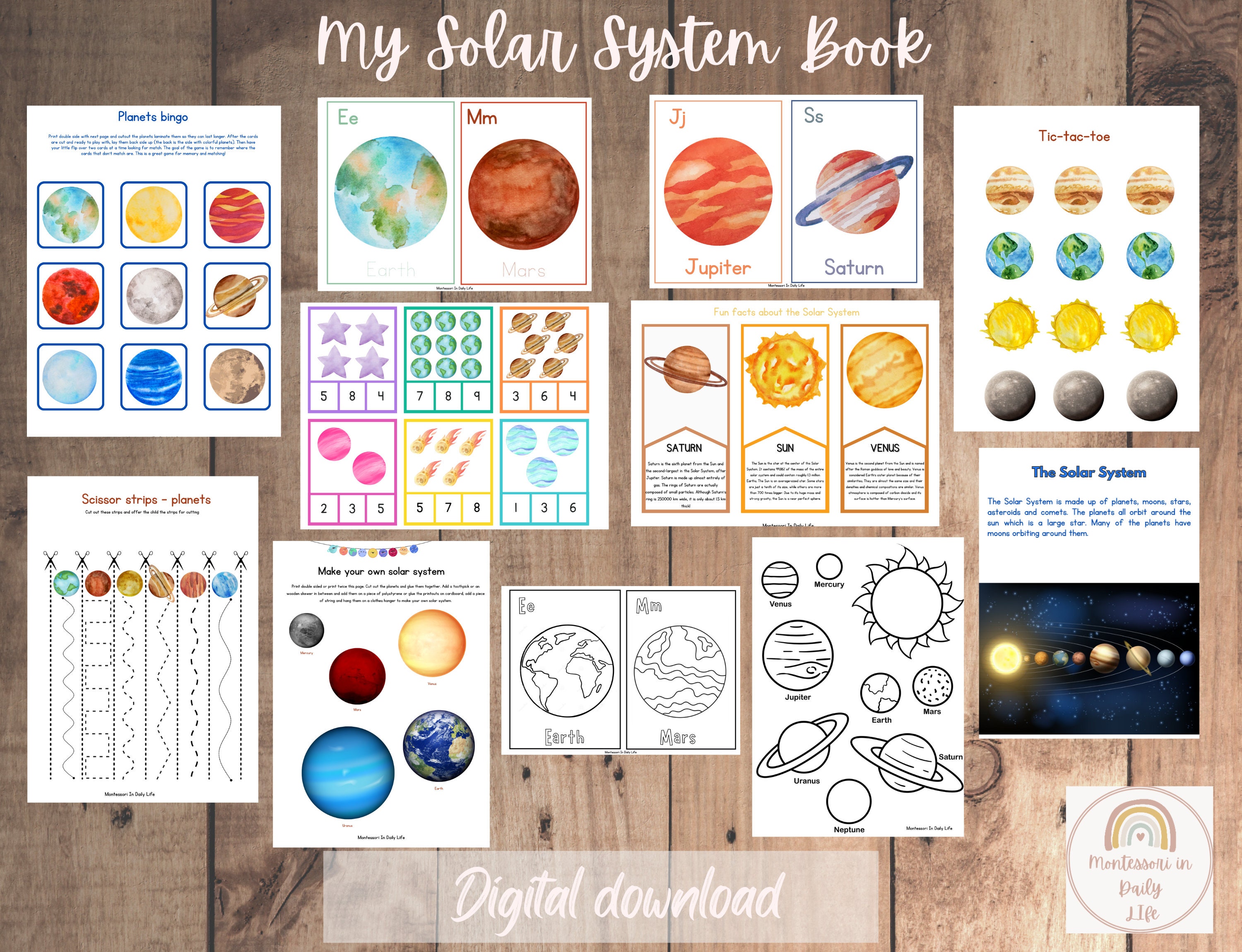 My Solar System Book - Montessori Learning Resources - Etsy