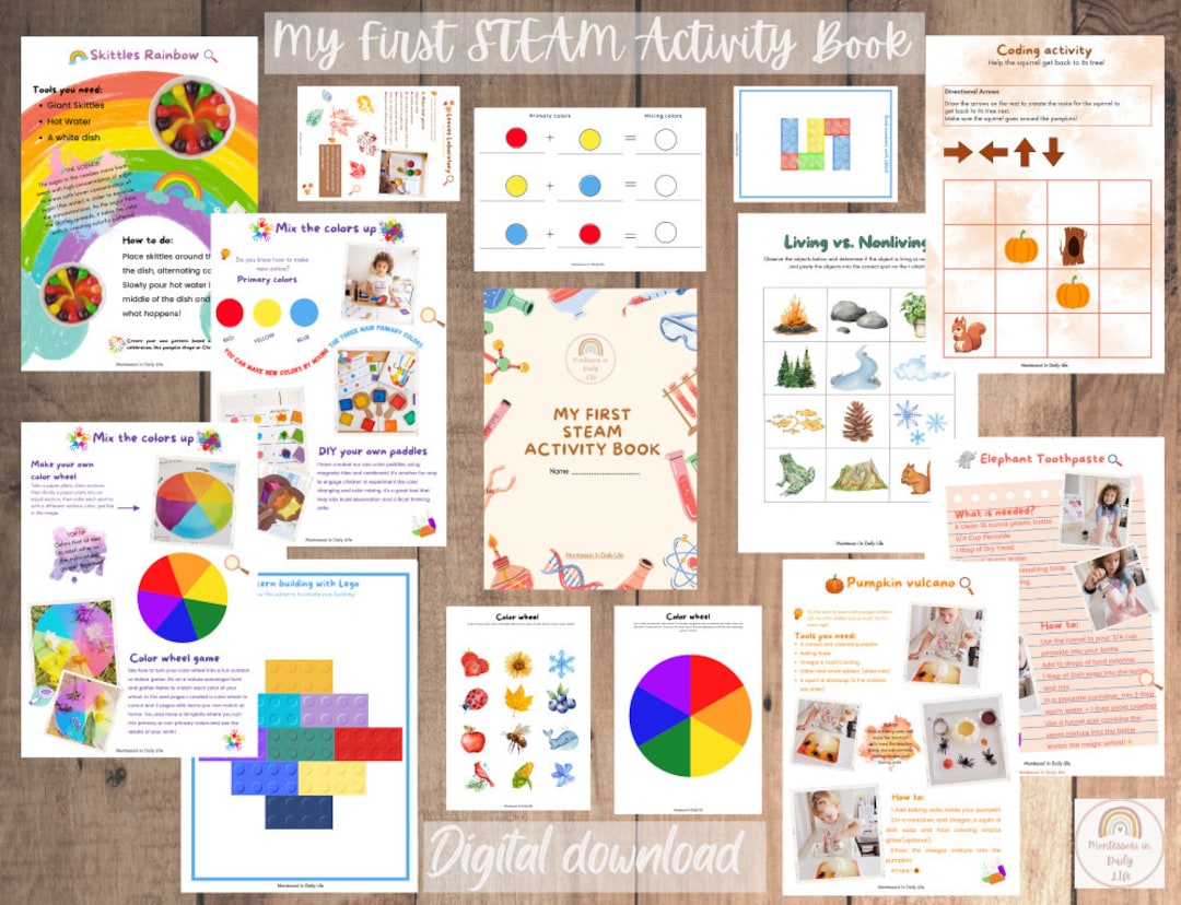 My First STEAM Activity Book + FREE State of Matter Mini Pack - Etsy